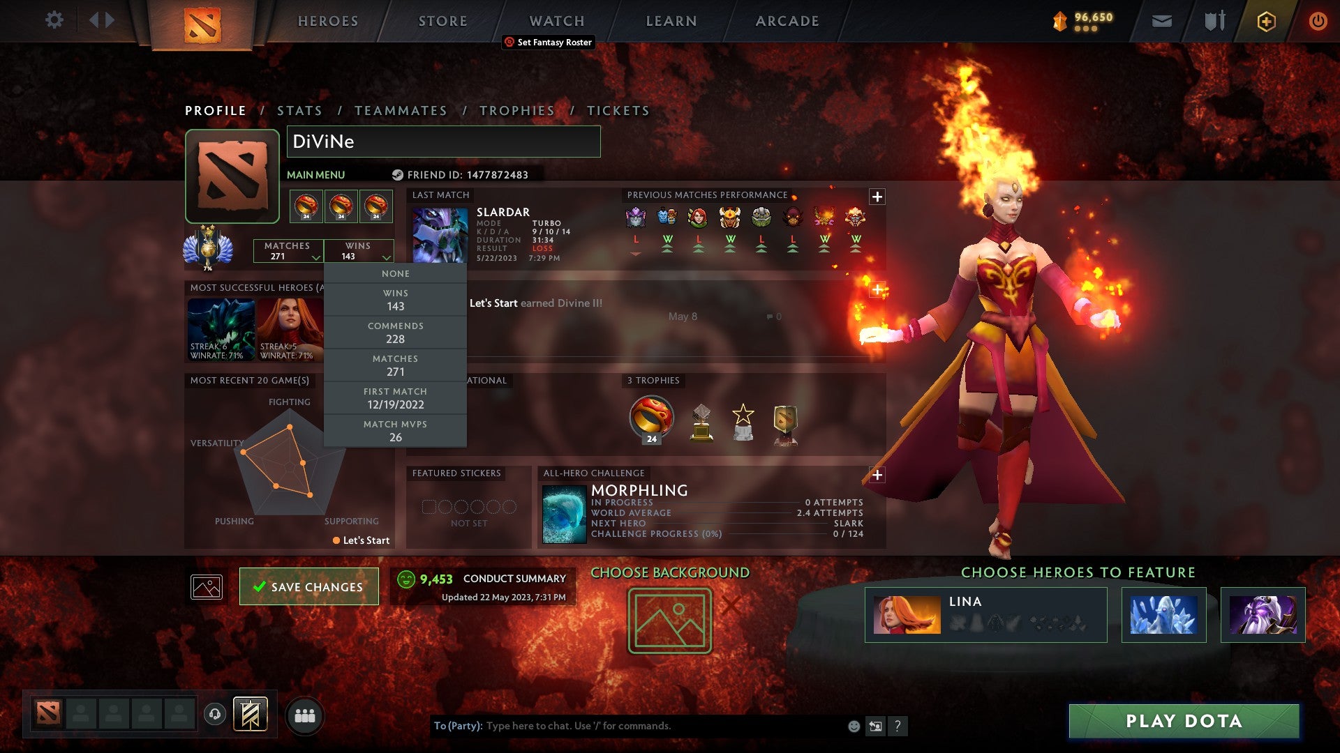 Divine II | MMR: 4834 - Behavior: 9453 – VikingDOTA