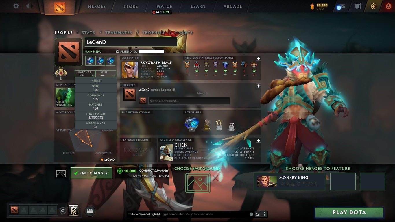 Legend II | MMR: 3340 - Behavior: 10000 – VikingDOTA