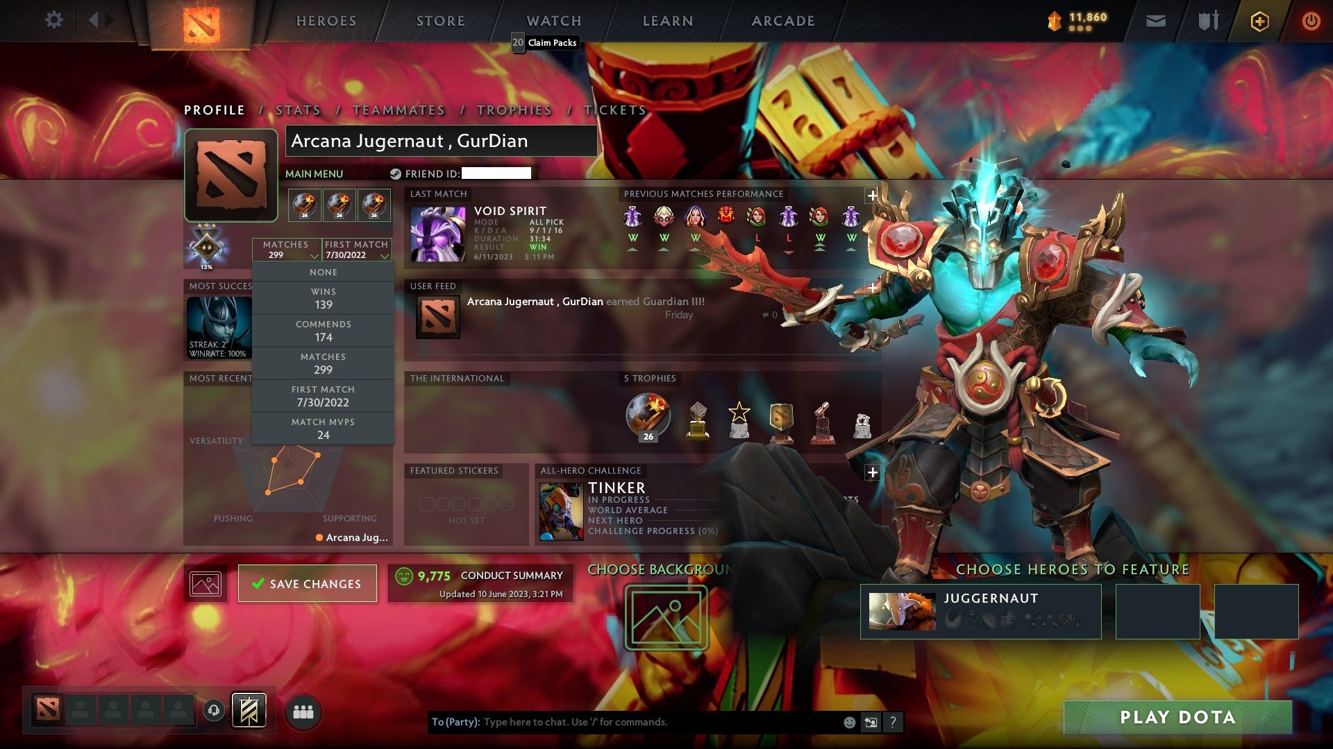 Guardian III | MMR: 1097 - Behavior: 9775 – VikingDOTA