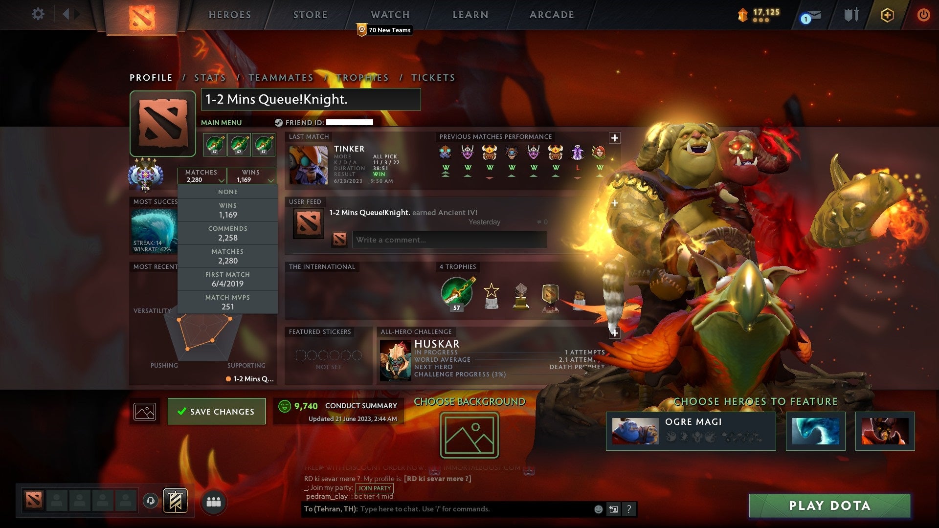 Ancient IV | MMR: 4329 - Behavior: 9740 – VikingDOTA