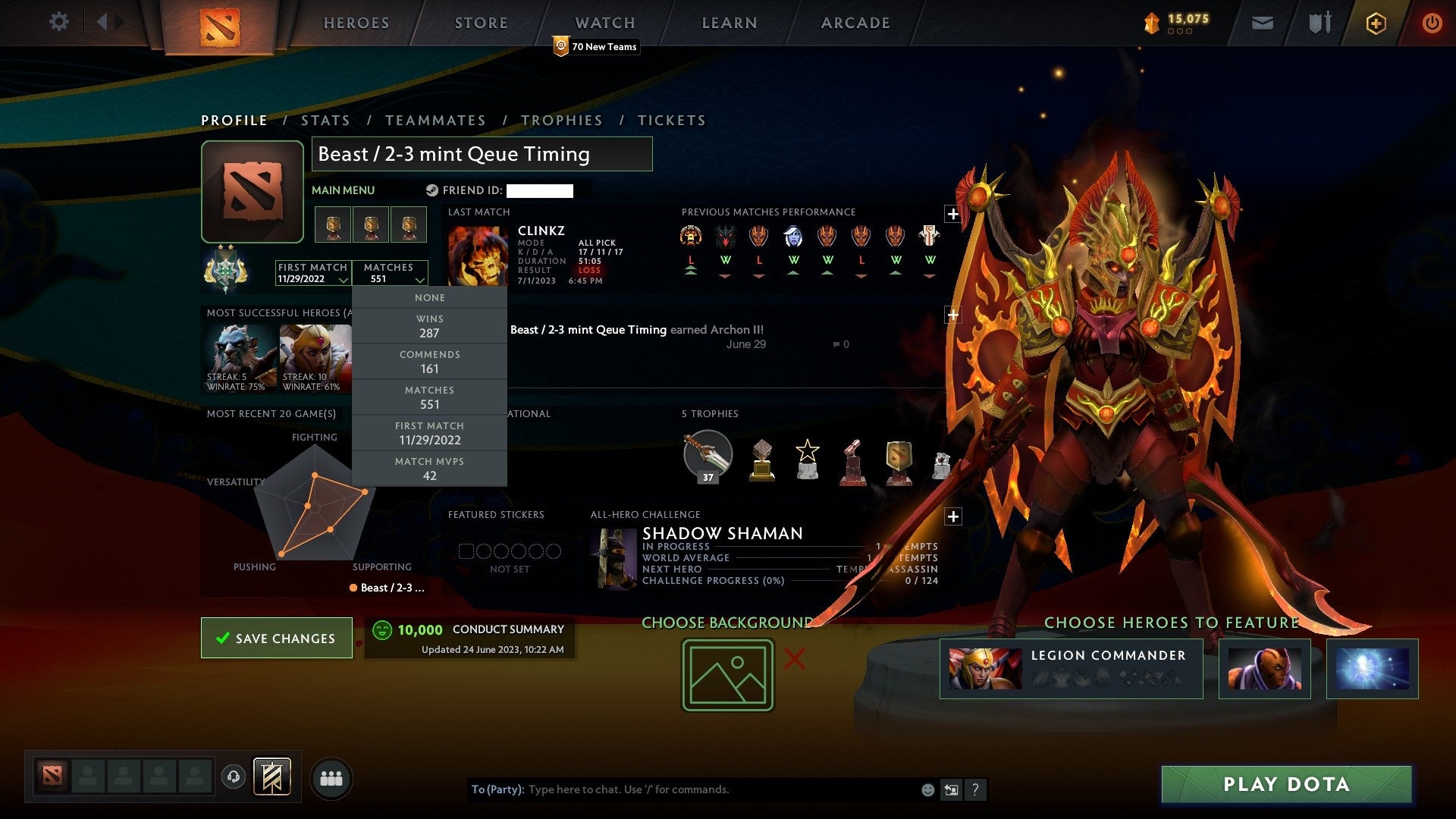 Archon II | MMR: 2439 - Behavior: 10000 – VikingDOTA