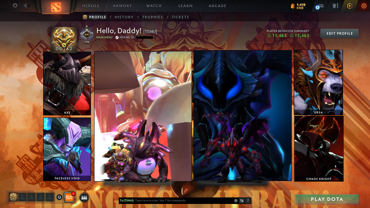 Guardian I | MMR: 884 - Behavior: 11463 - Communication: 11463 – VikingDOTA