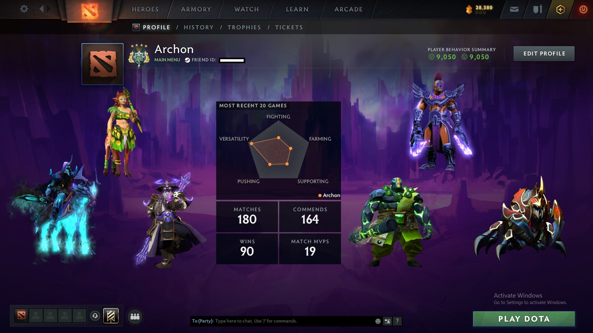 Archon IV | MMR: 2696 - Behavior: 9050 - Communication: 9050 – VikingDOTA
