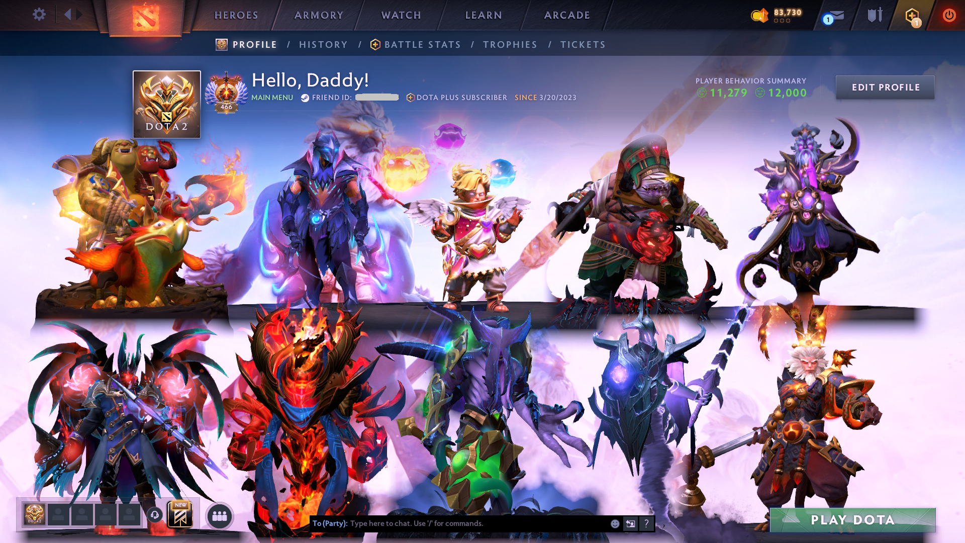 Immortal [466] | MMR: 10137 - Behavior: 12000 – VikingDOTA