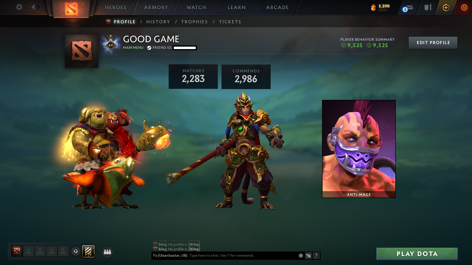 Guardian I | MMR: 654 - Behavior: 9525 - Communication: 9525 – VikingDOTA