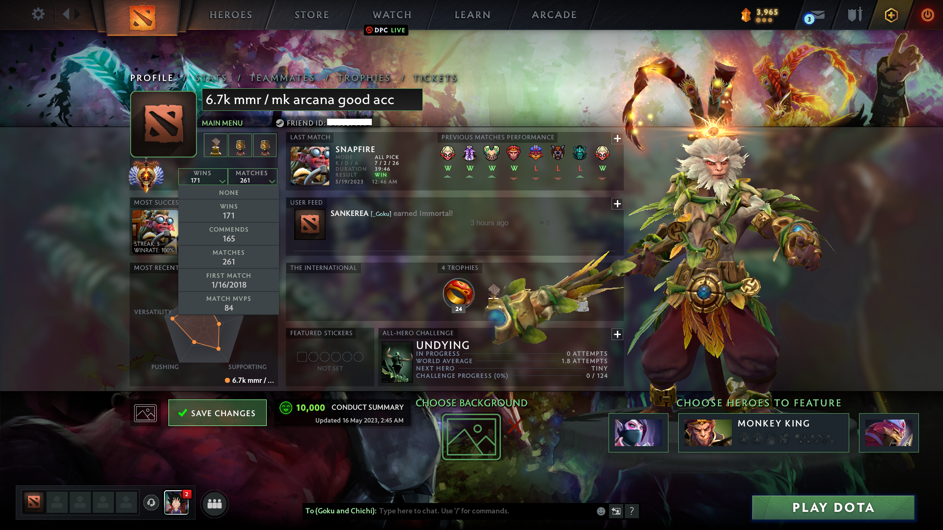 Immortal | MMR: 6752 - Behavior: 10000 – VikingDOTA