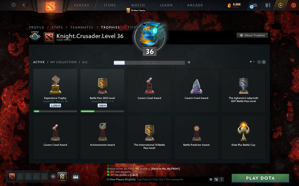 Crusader V | MMR: 2194 - Behavior: 10000 – VikingDOTA