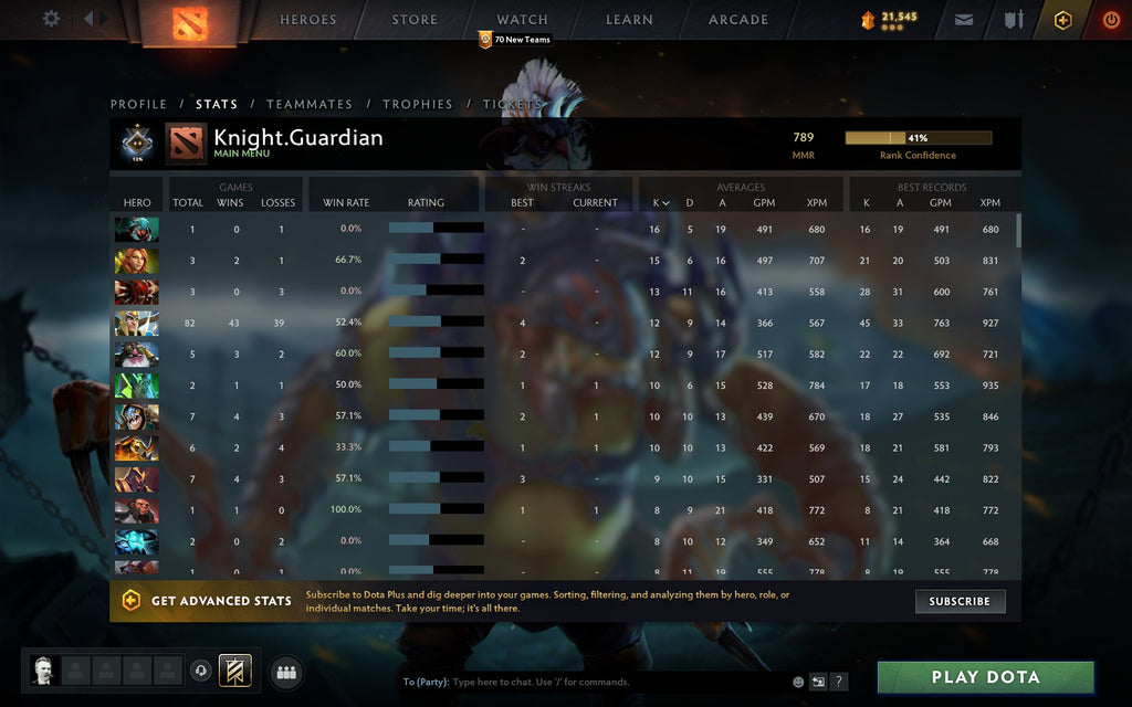 Guardian I | MMR: 789 - Behavior: 10000 – VikingDOTA