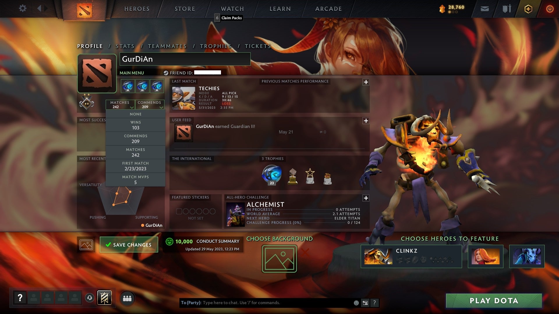 Guardian II | MMR: 875 - Behavior: 10000 – VikingDOTA