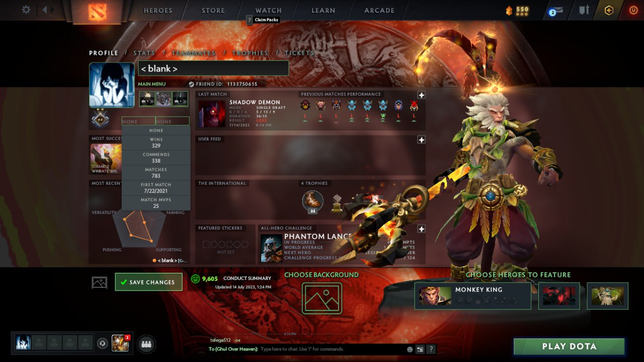 Guardian II | MMR: 804 - Behavior: 9605 – VikingDOTA