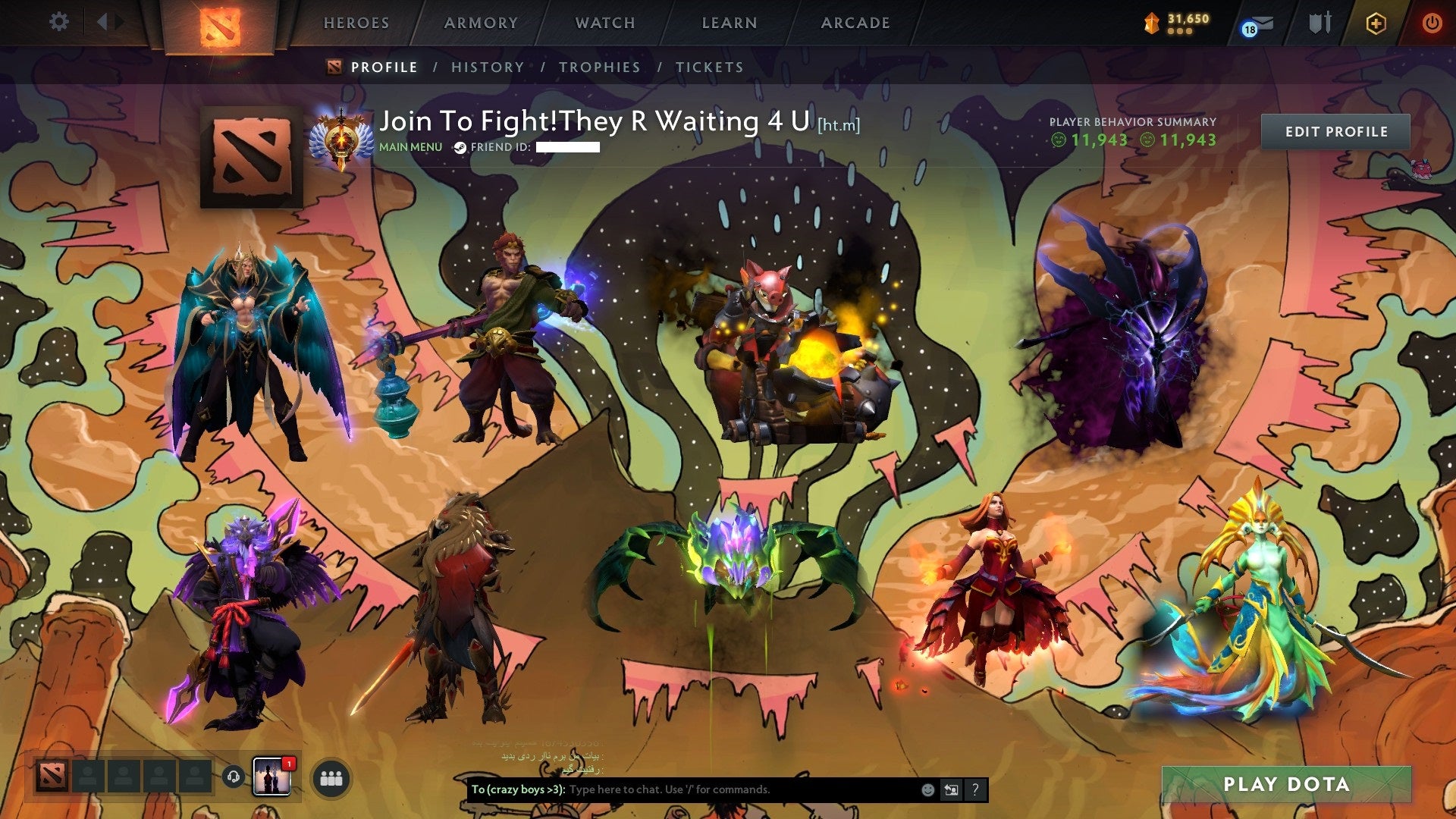 Immortal | MMR: 7002 - Behavior: 11943 - Communication: 11943 – VikingDOTA