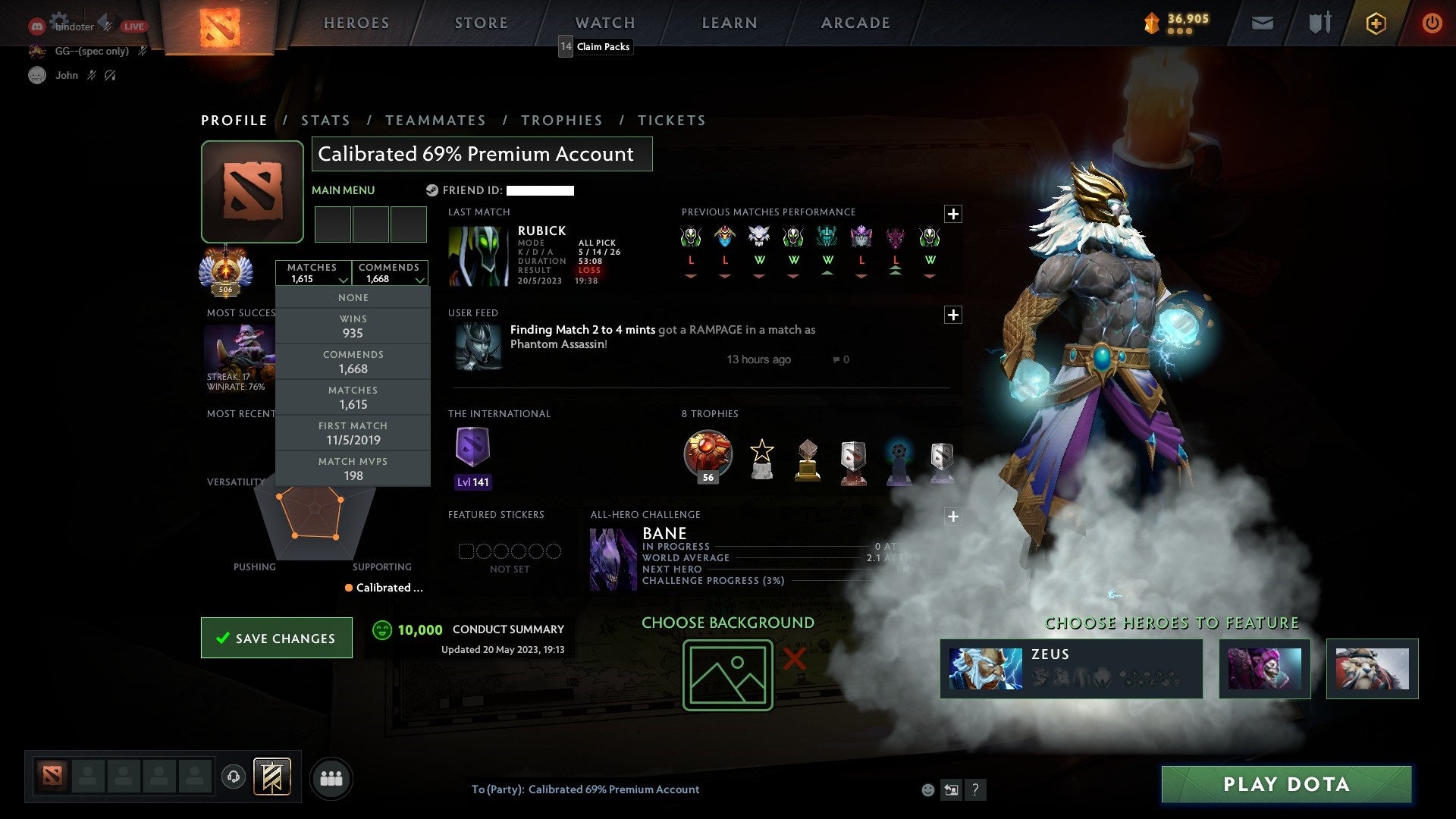 Immortal [ 506 ] | MMR: 7962 - Behavior: 10000 – VikingDOTA