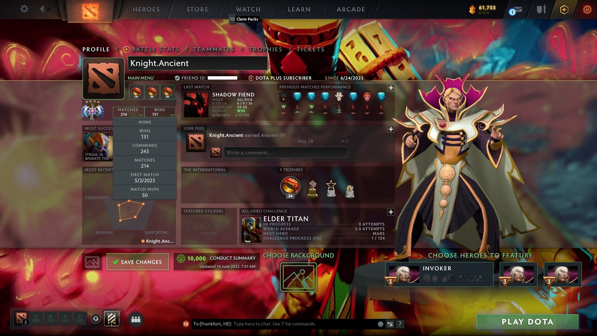 Ancient IV | MMR: 4203 - Behavior: 10000 – VikingDOTA