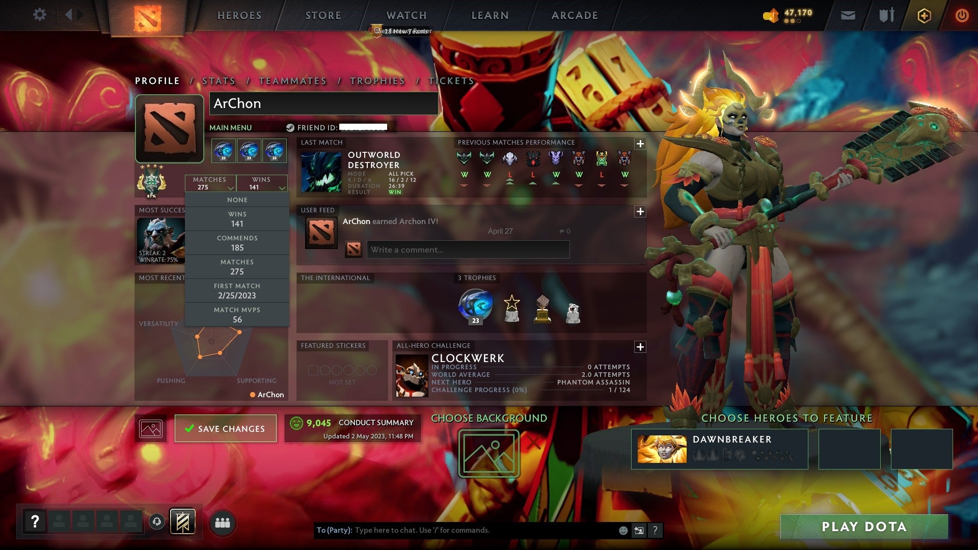 Archon IV | MMR: 2907 - Behavior: 9045 – VikingDOTA