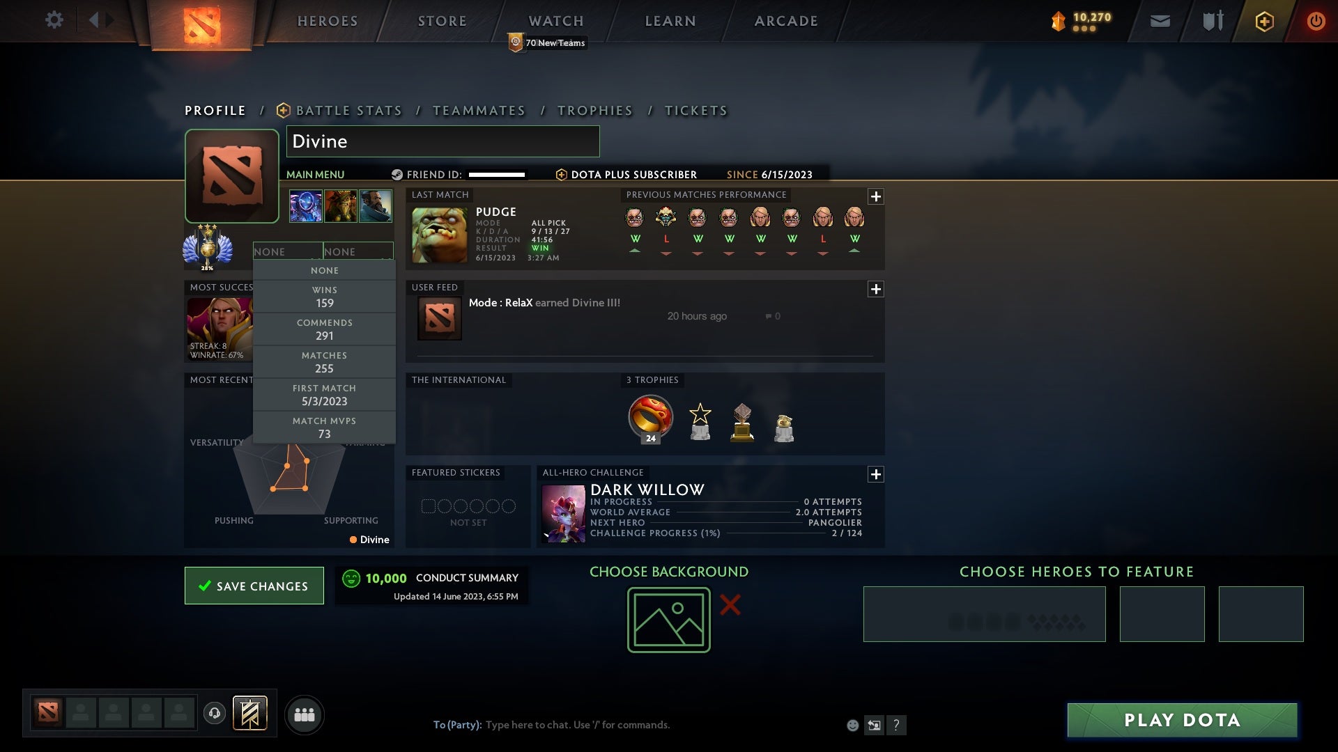 Divine III | MMR: 5076 - Behavior: 10000 – VikingDOTA