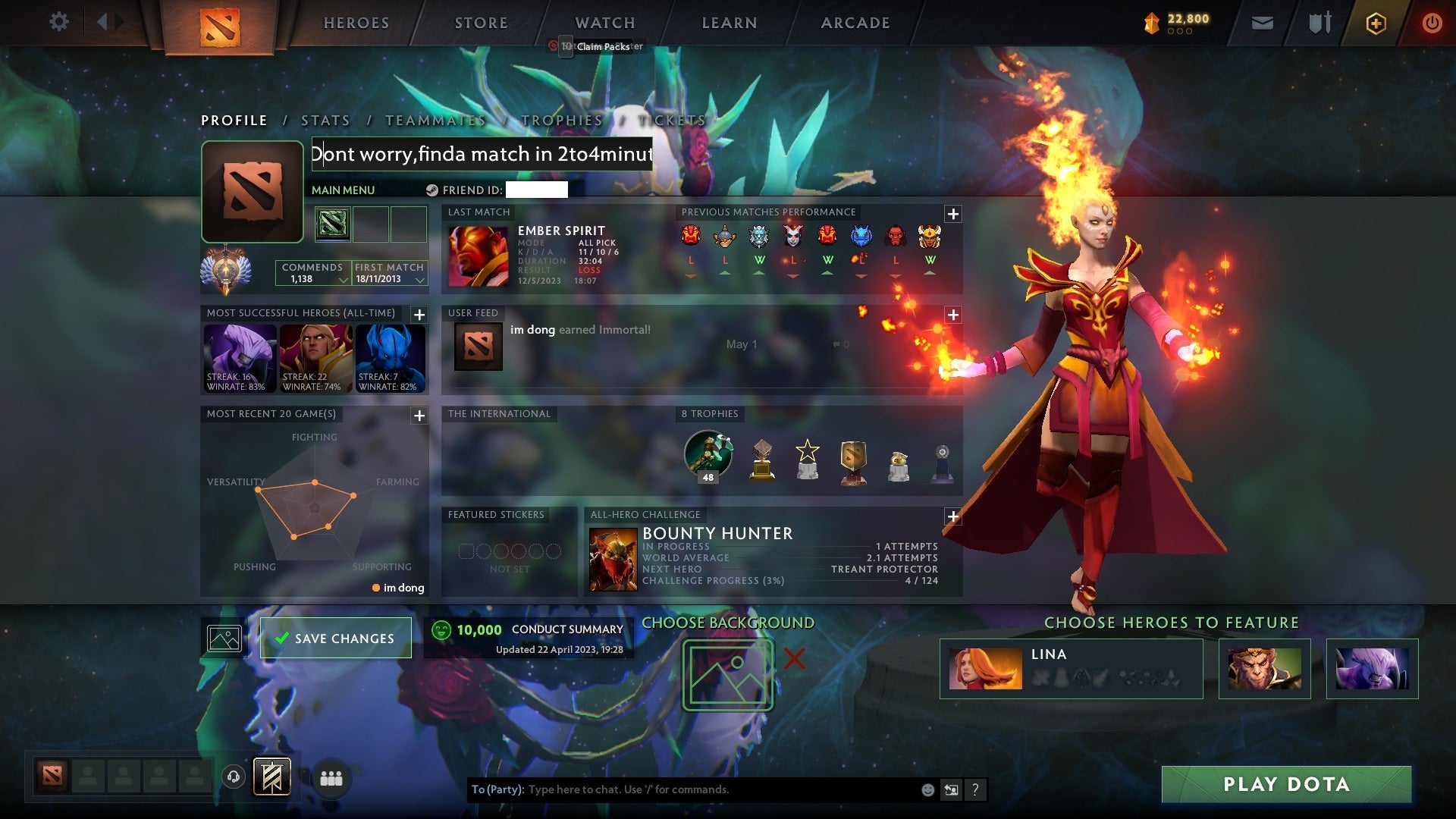 Immortal | MMR: 7068 - Behavior: 10000 – VikingDOTA