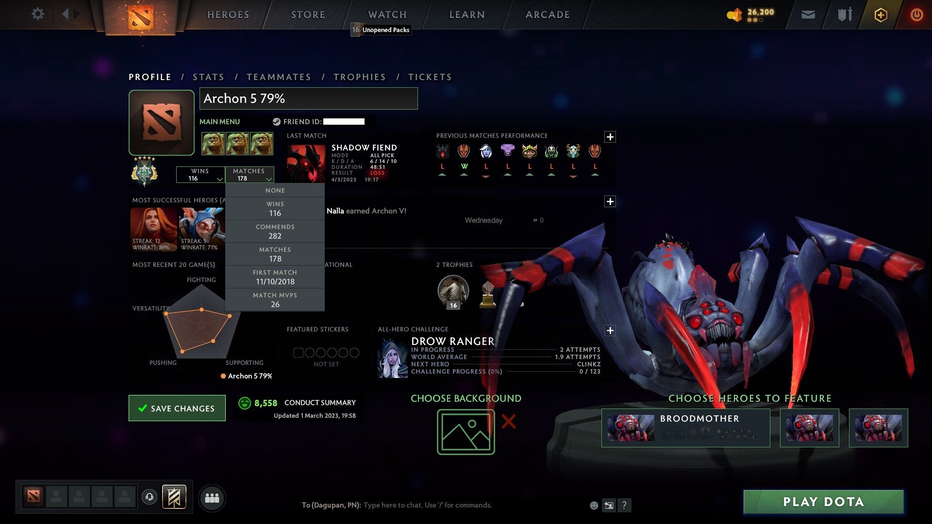 Archon V | MMR: 3050 - Behavior: 8558 – VikingDOTA