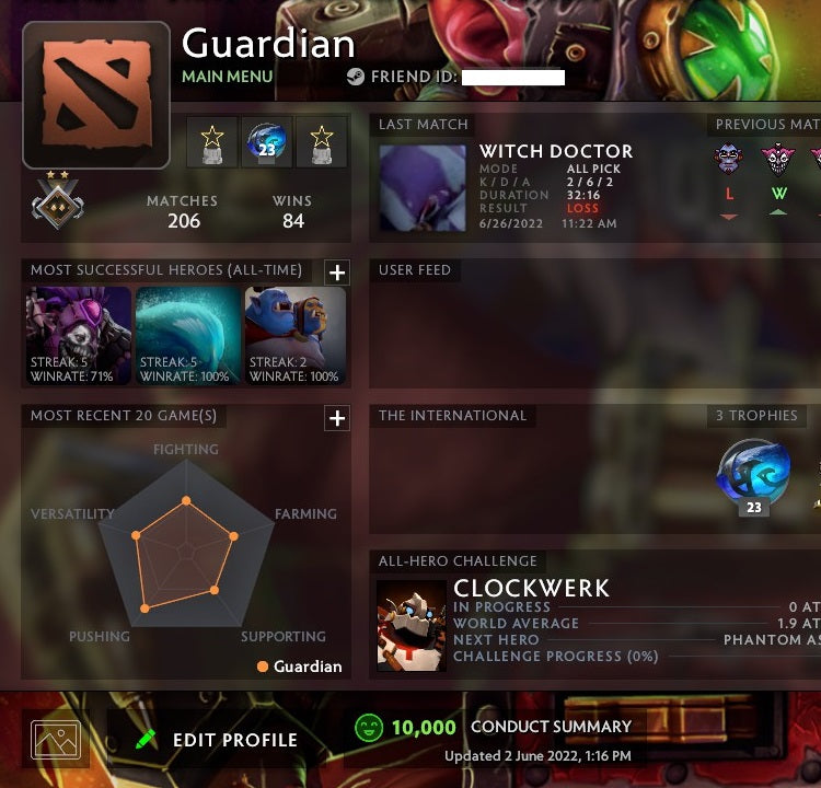 Guardian II | MMR: 930 - Behavior: 10000 – VikingDOTA