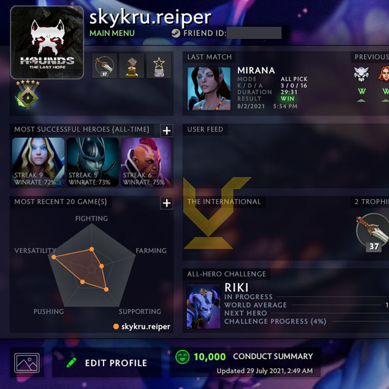 Herald V | MMR: 700 - Behavior: 10000 – VikingDOTA