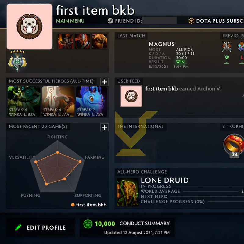 Archon V | MMR: 3010 - Behavior: 10000 – VikingDOTA