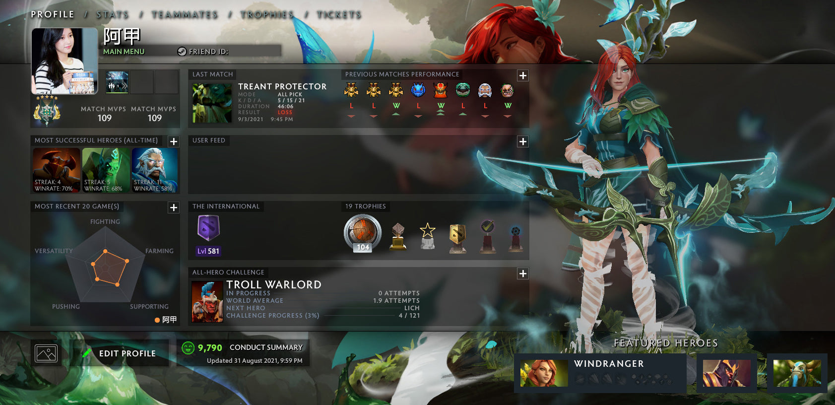 Archonte V | MMR : 2930 - Comportement : 9790 – VikingDOTA