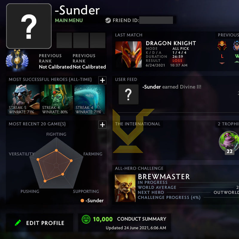 Divine II | MMR: 4940 - Behavior: 10000 – VikingDOTA