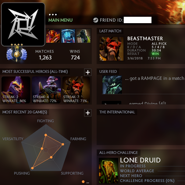 Divine [4] | MMR: 5397 / 4608 – VikingDOTA