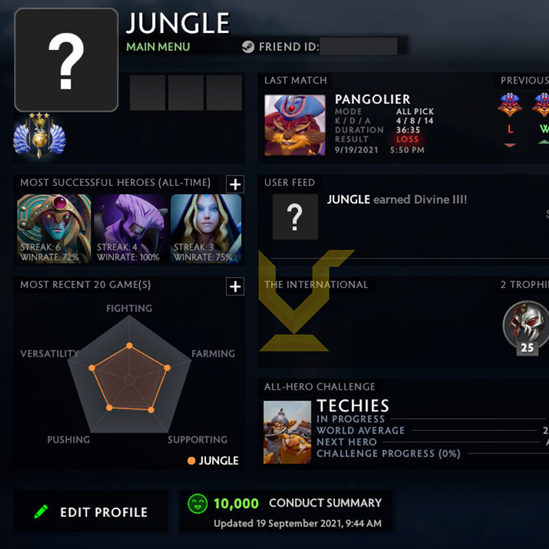 Divine III | MMR: 5160 - Behavior: 10000 – VikingDOTA