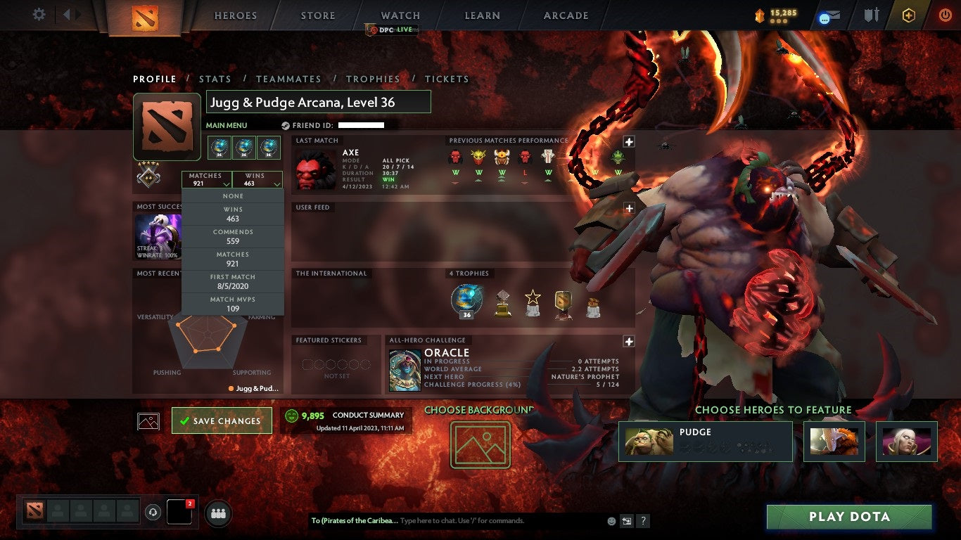 Guardian V | MMR: 1400 - Behavior: 9895 – VikingDOTA