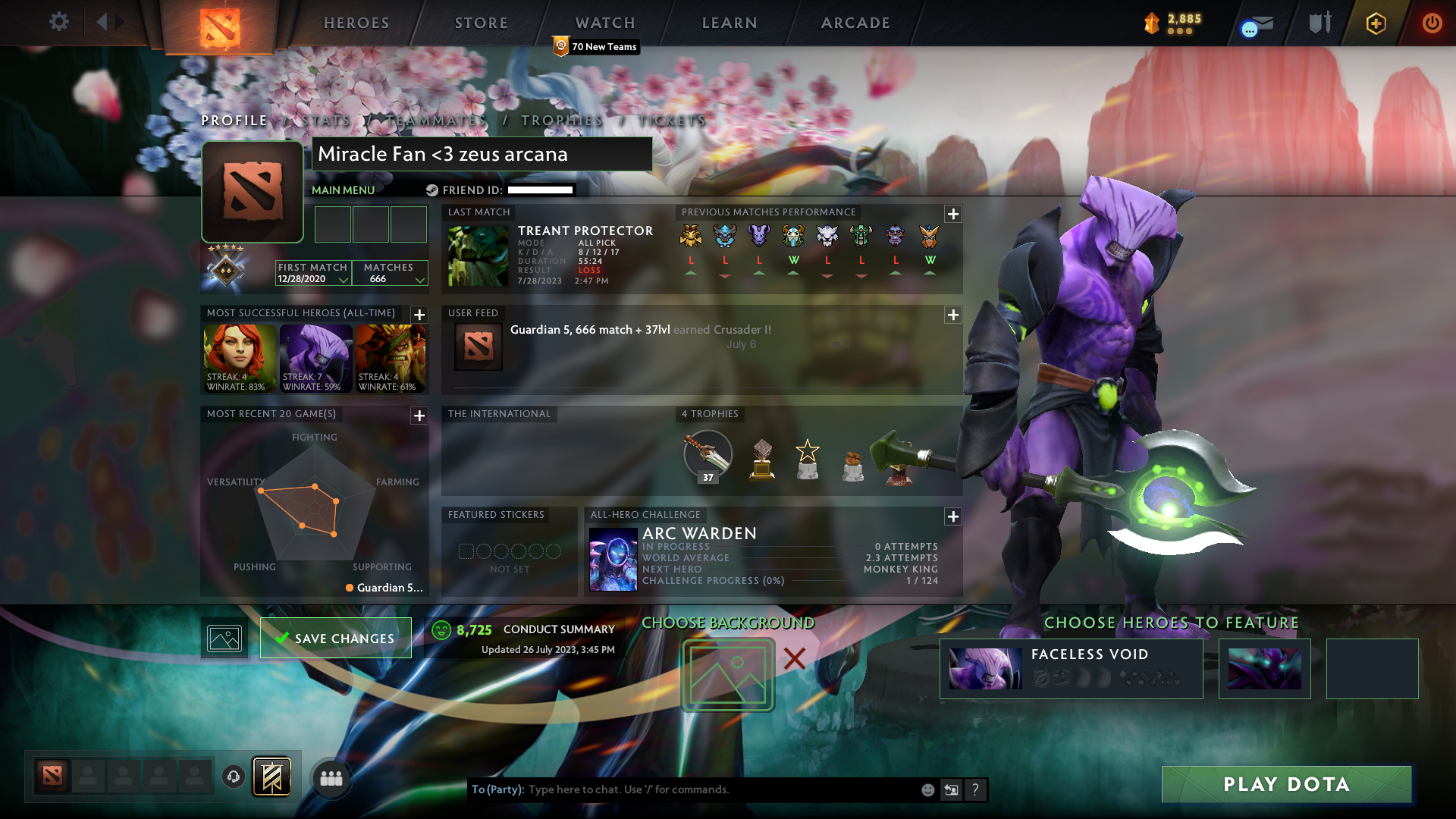 Guardian V | MMR: 1318 - Behavior: 8725 – VikingDOTA