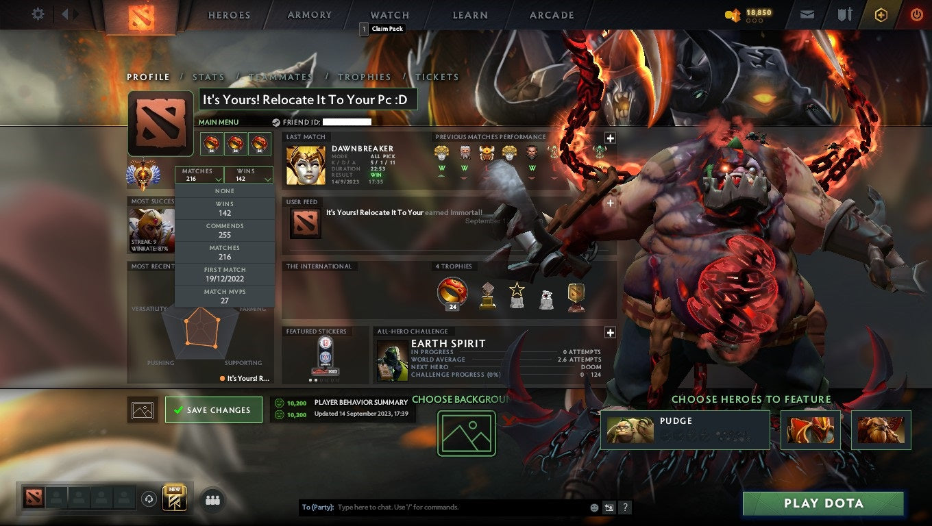 Immortal | MMR: 7432 - Behavior: 10200 - Communication: 10200 – VikingDOTA