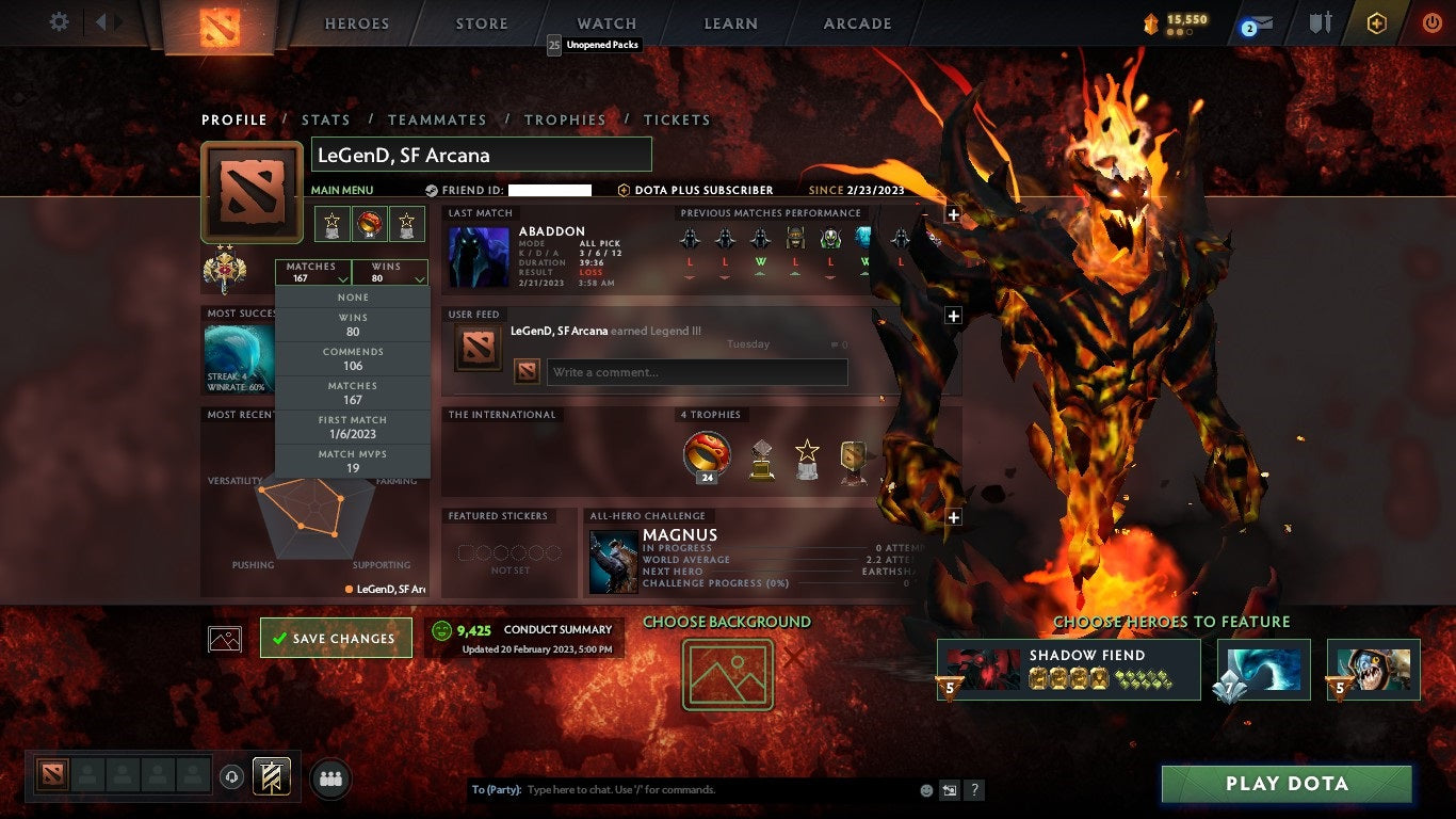 Legend II | MMR: 3340 - Behavior: 9425 – VikingDOTA