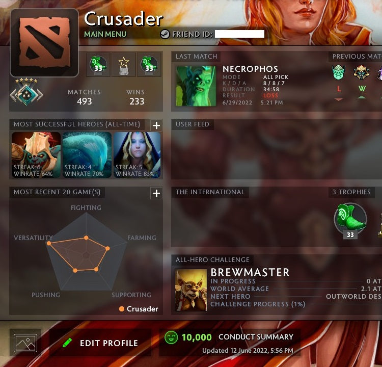 Crusader V | MMR: 2090 - Behavior: 10000 – VikingDOTA