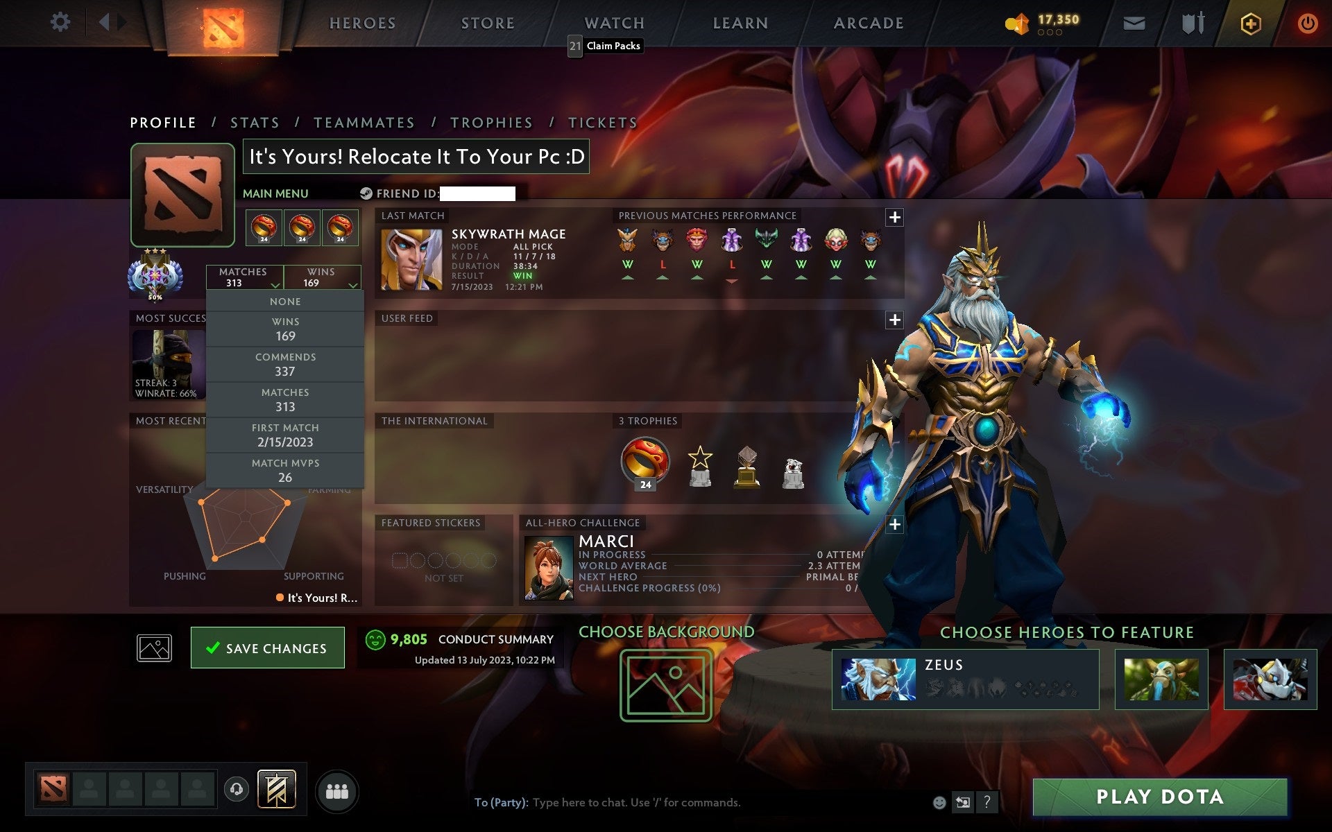 Ancient III | MMR: 4235 - Behavior: 9805 – VikingDOTA
