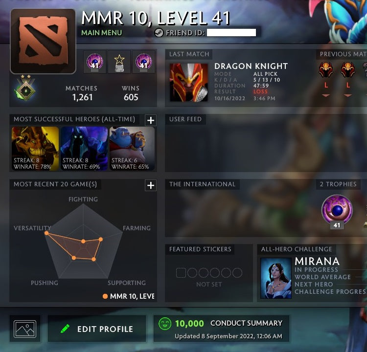 Herald II | MMR: 10 - Behavior: 10000 – VikingDOTA