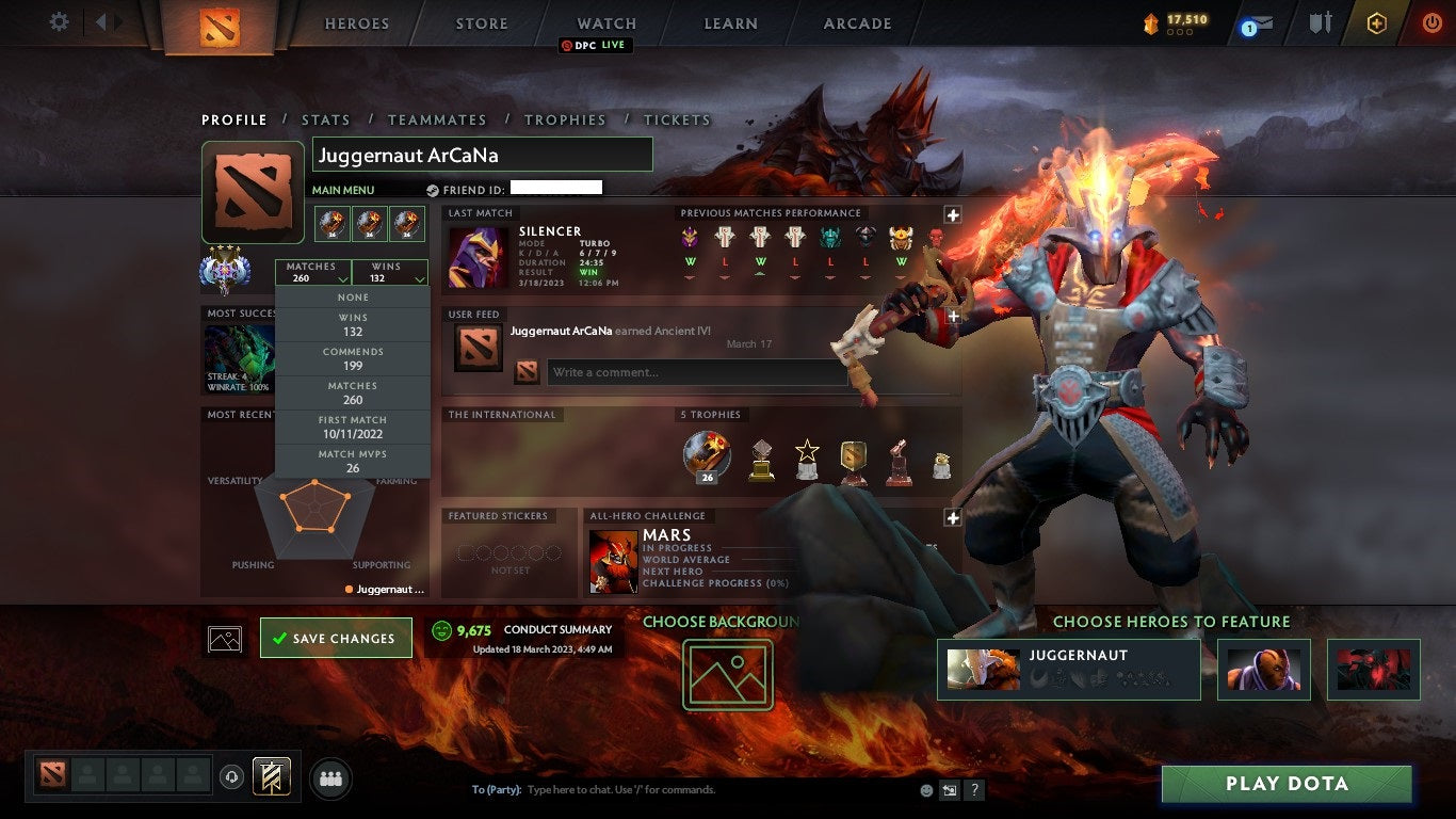 Ancient IV | MMR: 4310 - Behavior: 9675 – VikingDOTA