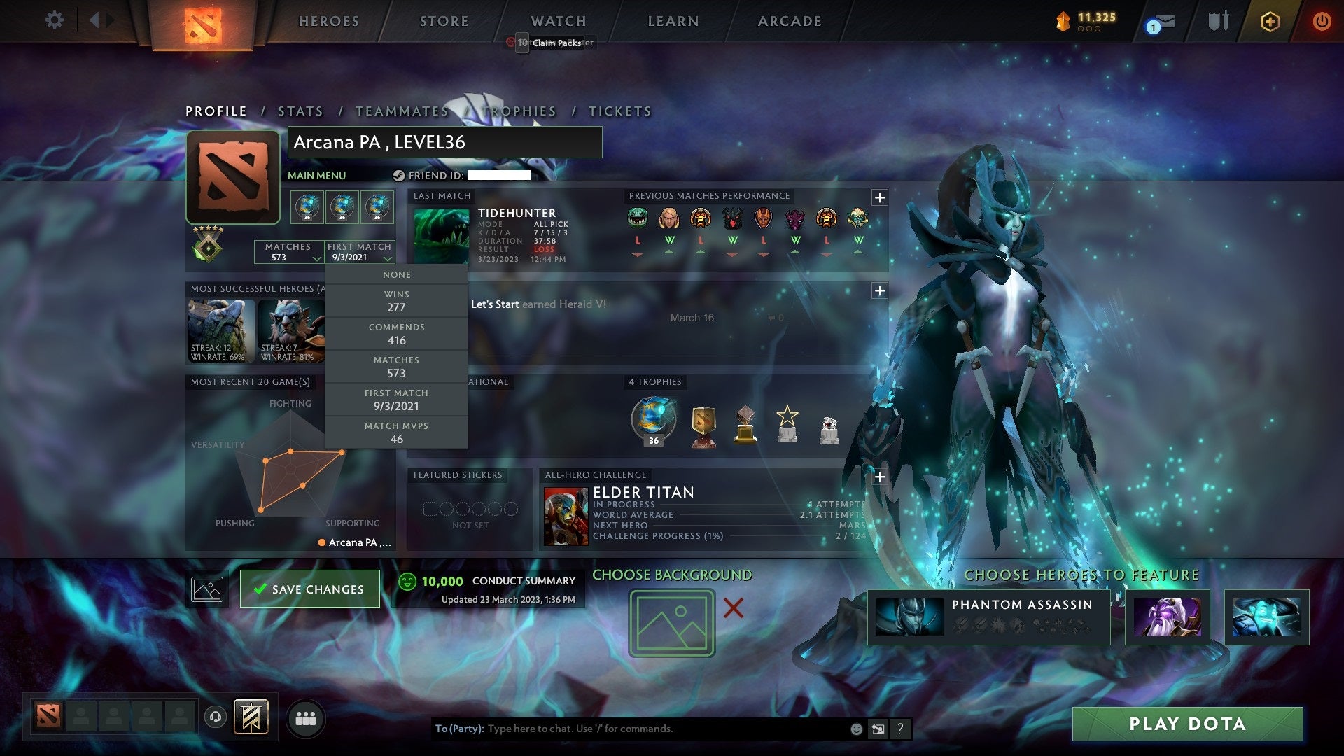 Herald V | MMR: 590 - Behavior: 10000 – VikingDOTA