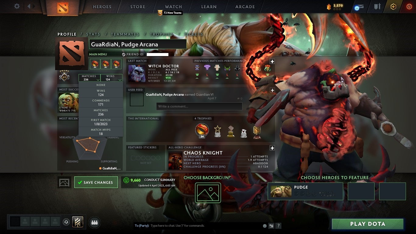 Guardian V | MMR: 1420 - Behavior: 9660 – VikingDOTA