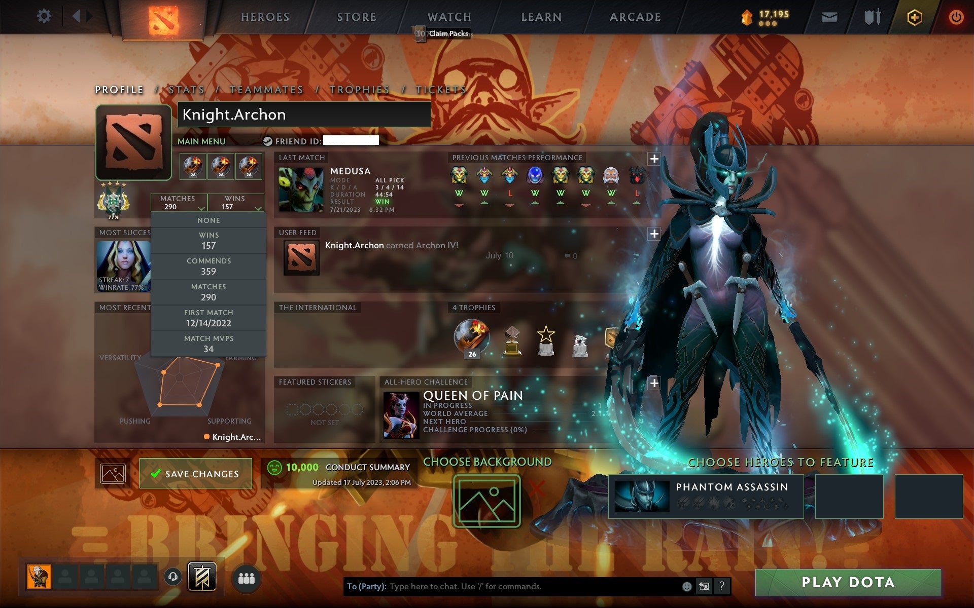Archon IV | MMR: 2829 - Behavior: 10000 – VikingDOTA