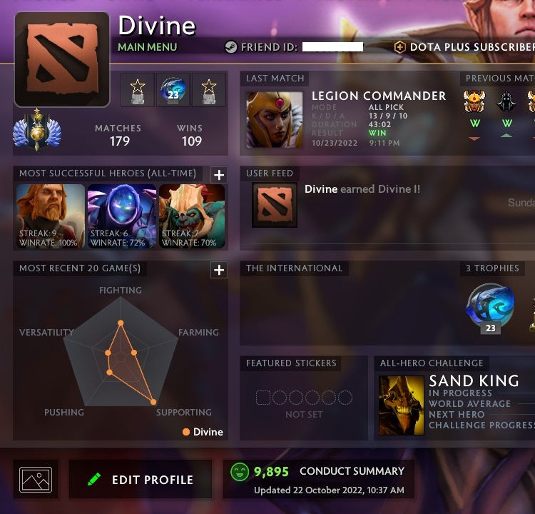 Divine I | MMR: 4630 - Behavior: 9895 – VikingDOTA