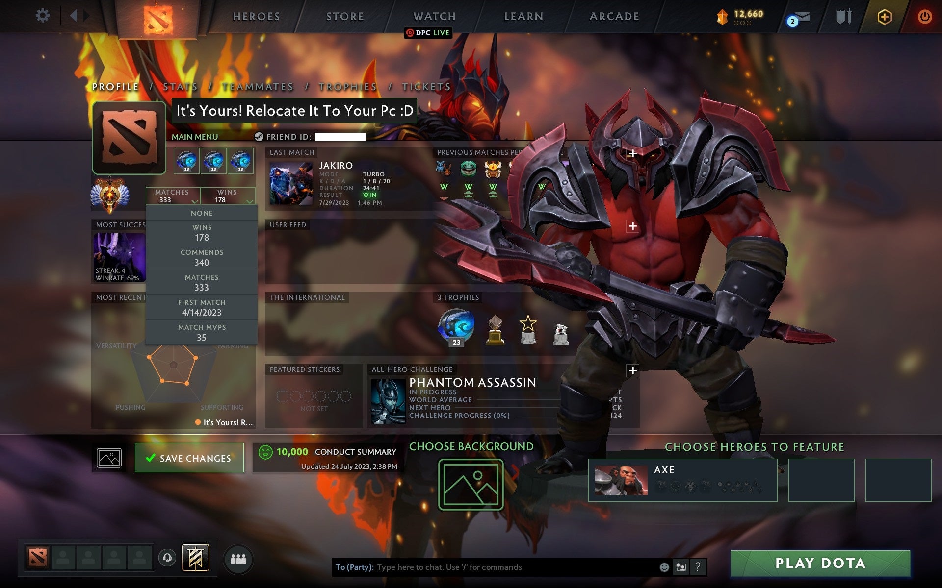 Immortal | MMR: 5720 - Behavior: 10000 - Communication: 10000 – VikingDOTA