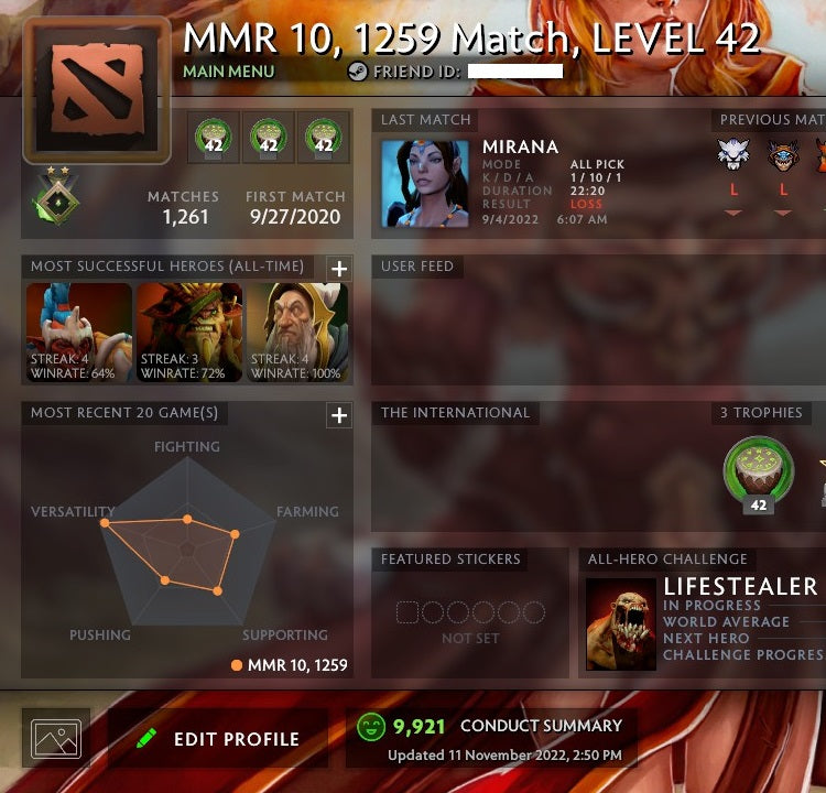 Herald II | MMR: 10 - Behavior: 9921 – VikingDOTA