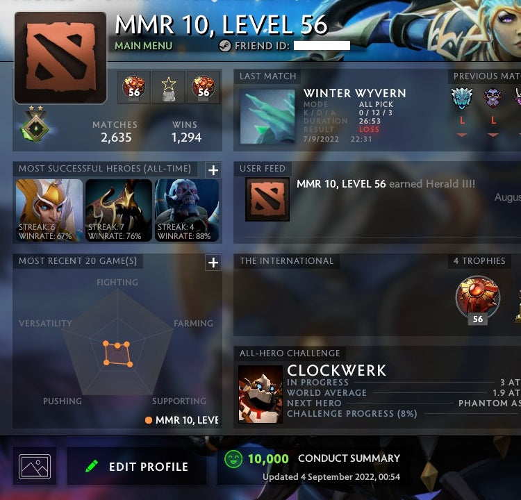 Herald II | MMR: 10 - Behavior: 10000 – VikingDOTA