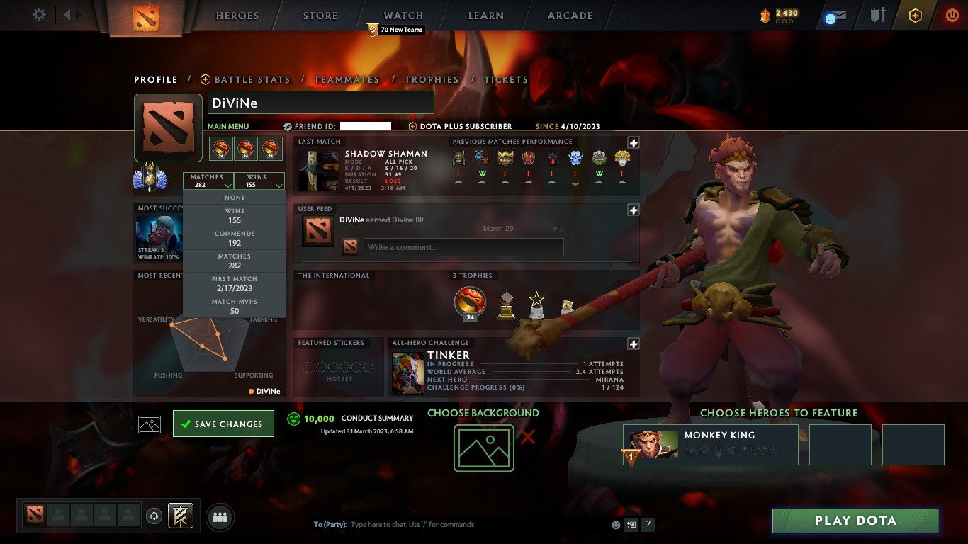 Divine II | MMR: 4760 - Behavior: 10000 – VikingDOTA