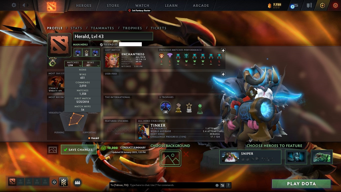 Herald V | MMR: 530 - Behavior: 10000 – VikingDOTA