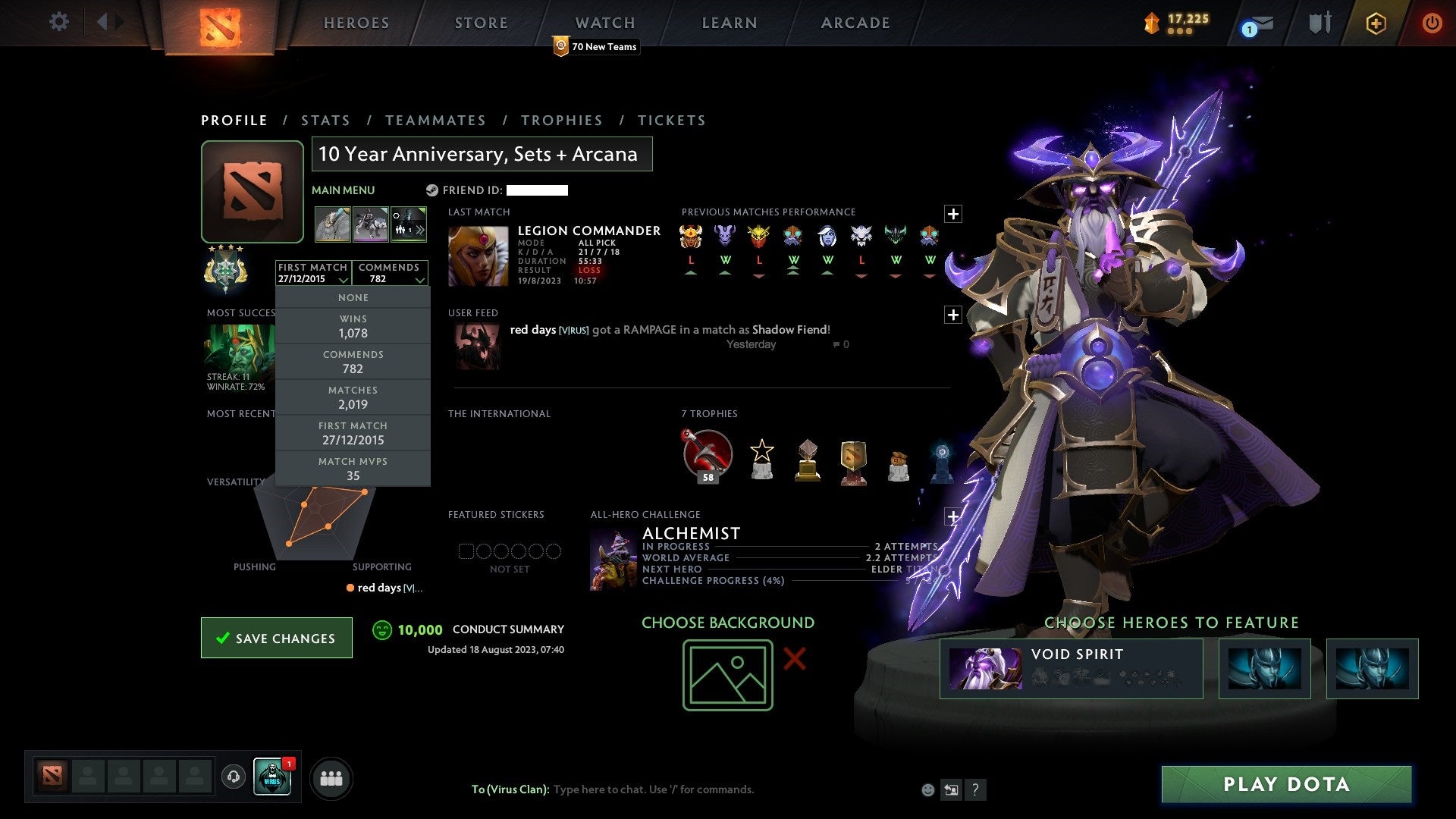 Archon IV | MMR: 2725 - Behavior: 10000 – VikingDOTA