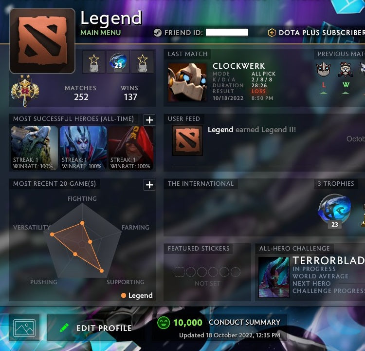 Legend II | MMR: 3280 - Behavior: 10000 – VikingDOTA