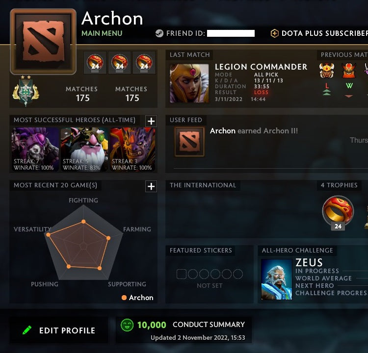 Archon II | MMR: 2520 - Behavior: 10000 – VikingDOTA