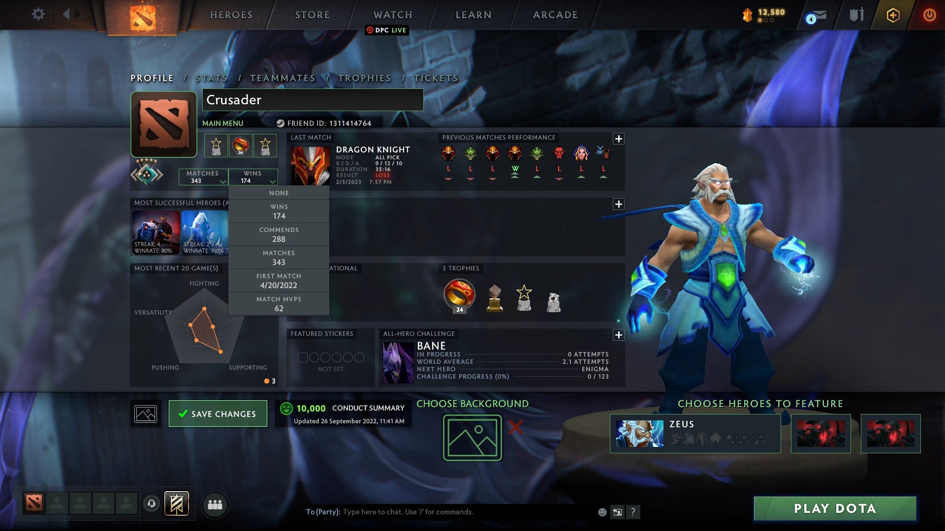 Crusader V | MMR: 1980 - Behavior: 10000 – VikingDOTA