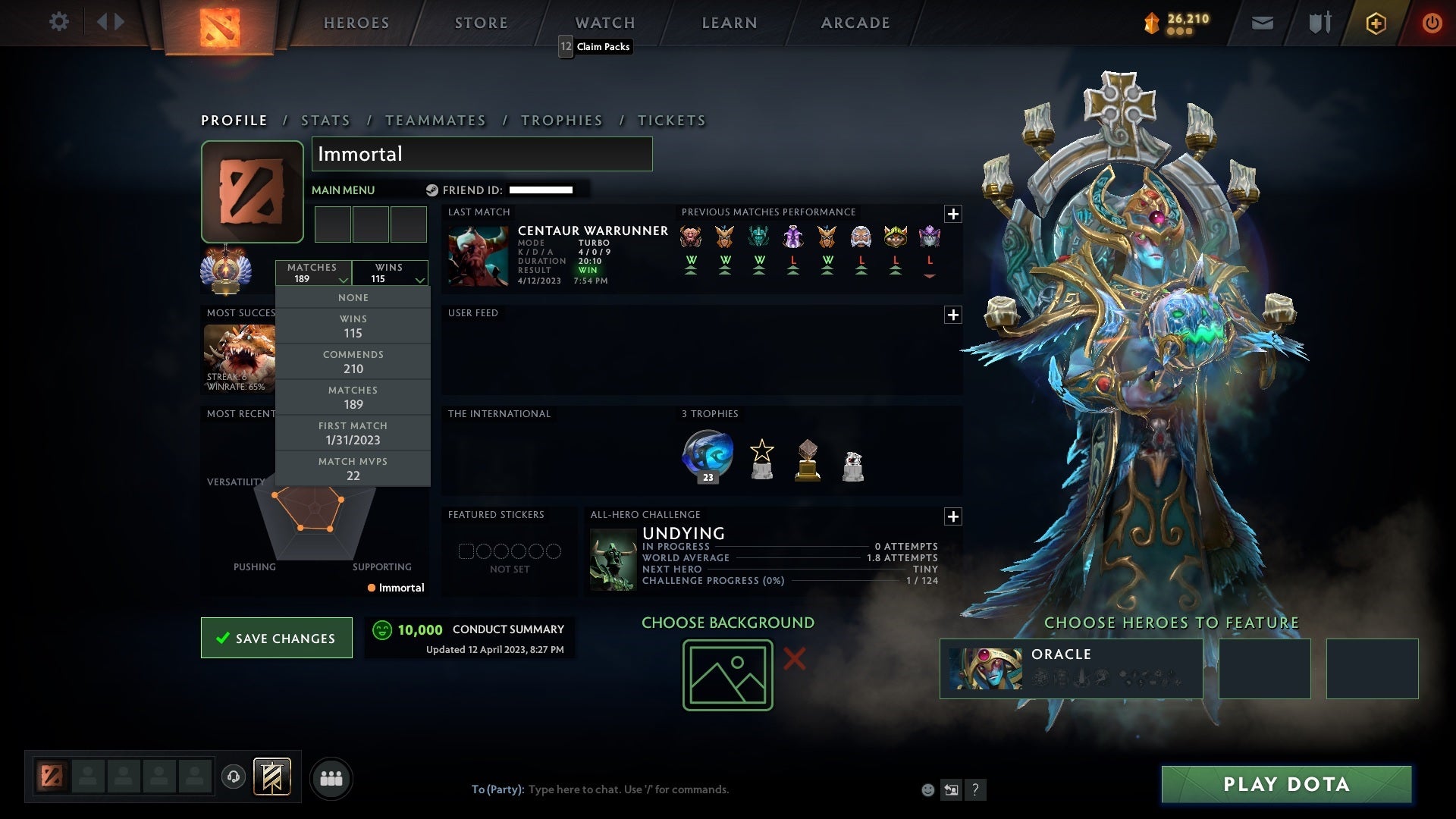 Immortal | MMR: 5970 - Behavior: 10000 – VikingDOTA